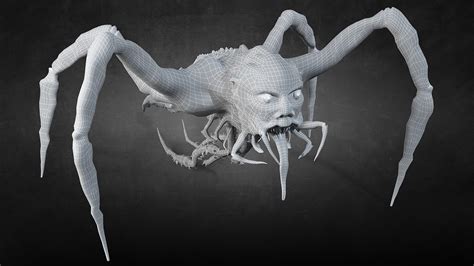 3d Scary Head Monster Turbosquid 2006092