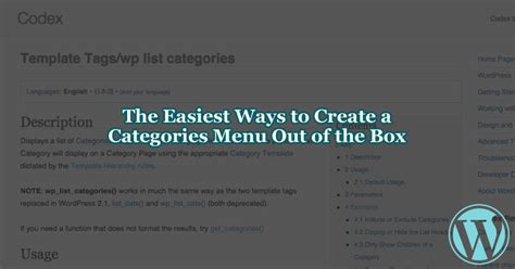How To Create A Categories And Sub Categories Menu Part 1 Rachievee