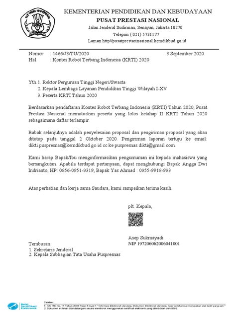 Pengumuman Peserta Krti 2020 Pdf