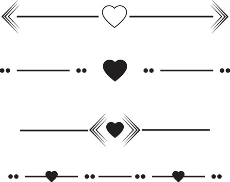 Text Dividers Paragraph Dividers Borders Frames With Heart Free