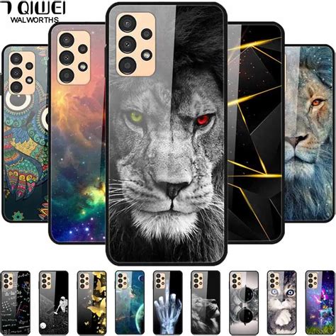 Case For Samsung A73 5g Cover Tempered Glass Hard Protective Back Cases