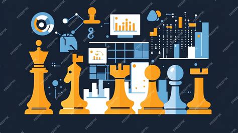 Chess Pieces And Data Visualizations Representing Strategy And Analytics Premium Ai Generated