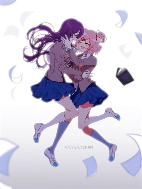 Natsuki X Yuri Doki Doki Literature Club Personajes De Anime