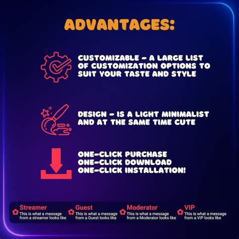 Horizontal Twitch Chat Widget Fully Customizable In Streamelements Etsy