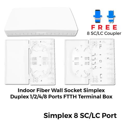 Indoor Fiber Wall Socket Simplex Duplex 1 2 4 8 Ports Ftth Fiber Optic