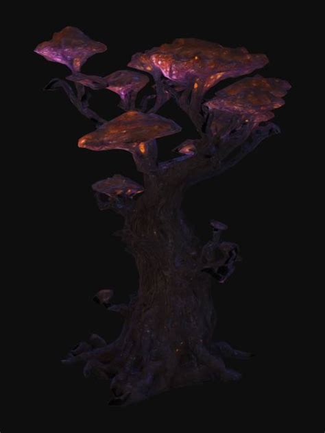 Generate Surreal And Bizarre Looking Fungal Trees Growing In The
