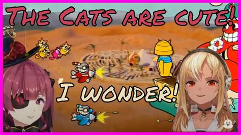 Marine And Flare Try To Survive Cockroach Cat Bullet Hell Hololive