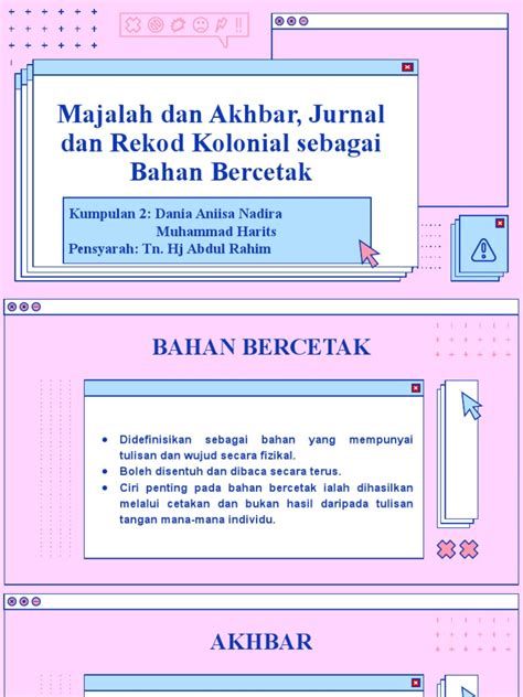 Kump 2 Majalah Dan Akhbar Jurnal Dan Rekod Kolonial Sebagai Bahan