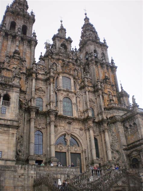 Main Facade Of The Cathedral In Santiago De Compostela August 7 2012