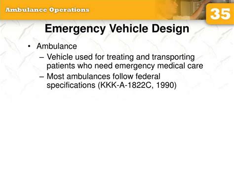 Ppt 35 Ambulance Operations Powerpoint Presentation Free Download