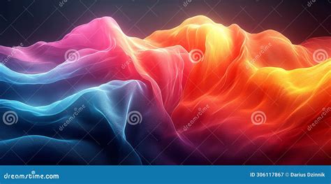 Graphical Representation Of A Coloured Sine Wave Ai Generative Stock
