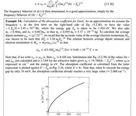 Calculation Of The Absorption Coefficient For Gaas • Physics Forums