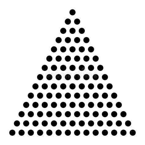 Dotted Triangle Design Element Isolated Vector Spotted Mosaic Arrow