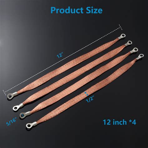Ring Terminal Ground Straps 12pc Automotive Ground Straps Kit 10 15