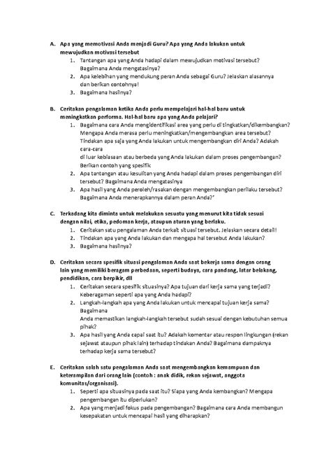 Esay Esay Ppg A Apa Yang Memotivasi Anda Menjadi Guru Apa Yang Anda Lakukan Untuk