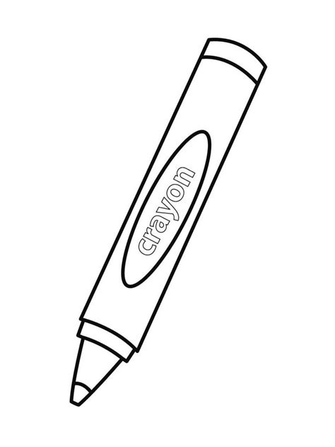 Coloring Page Of A Crayon