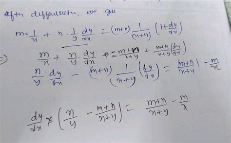 olution y x y m taking log on both sides we get m log x n