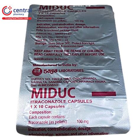 [chÍnh HÃng] Thuốc Miduc Thuốc điều Trị Nấm Hiệu Quả