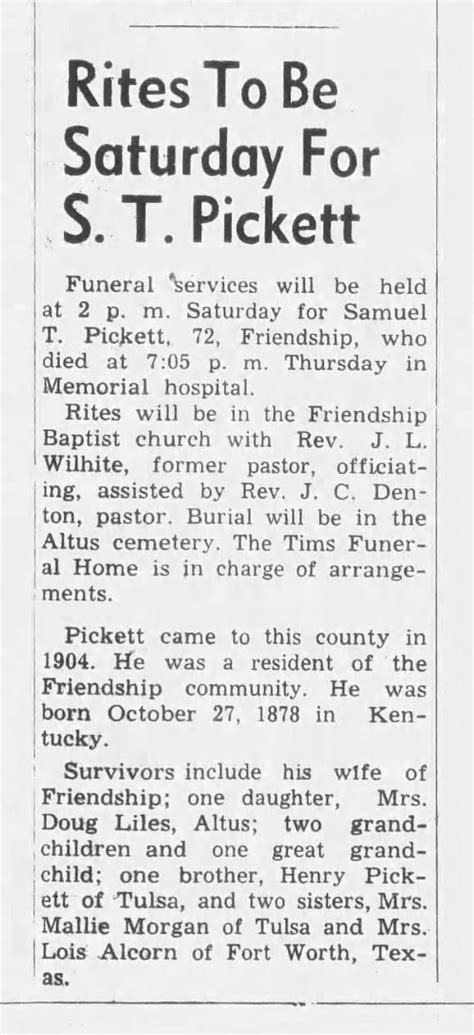 Samuel Talbert “samie” Pickett 1878 1951 Find A Grave Memorial