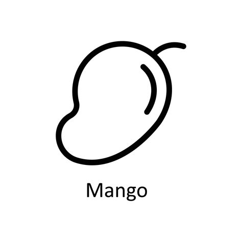 Mango Vector Outline Icons Simple Stock Illustration Stock 21500751