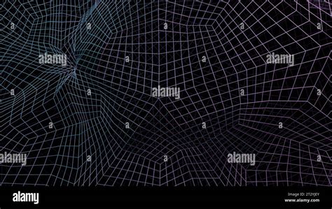 Abstract Colorful Bending Grid On A Black Background Design Technology Concept Grid Of Narrow