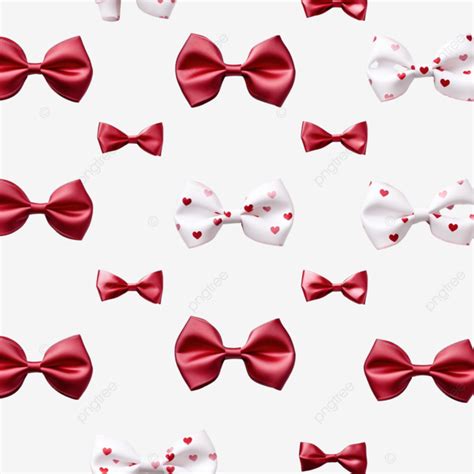 Minimalist Hearts And Ribbon Bows Valentine Pattern Valentine Pattern