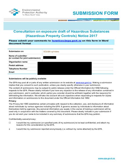 Fillable Online Hazardous Substances Safety Data Sheets Notice 2017