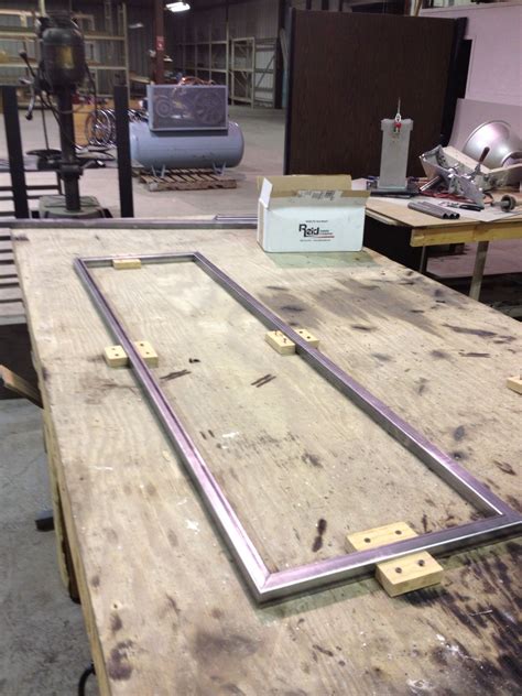 Wood And Metal Table Frame Setup