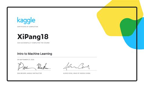 Xipang18 Completed The Intro To Machine Learning Course On Kaggle