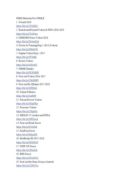 Free Materials For Usmle Pdf