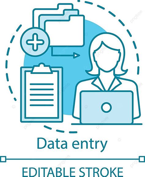 Data Entry Icon Freelance Typist And Administrative Assistant Vector