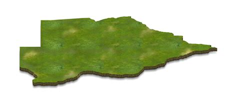 3d Map Illustration Of Botswana 12375022 Png