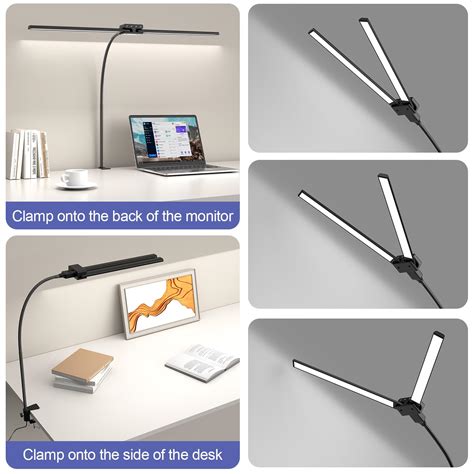 Mua Eppiebasic Desk Lamp24w Led Desk Lamps With Clampdouble Head Desk