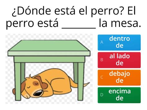 Preposiciones De Lugar Quiz Preposiciones De Lugar Quiz