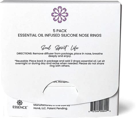 Essence Nasal Diffuser Essential Oil Ring Silicone Nose Inhaler