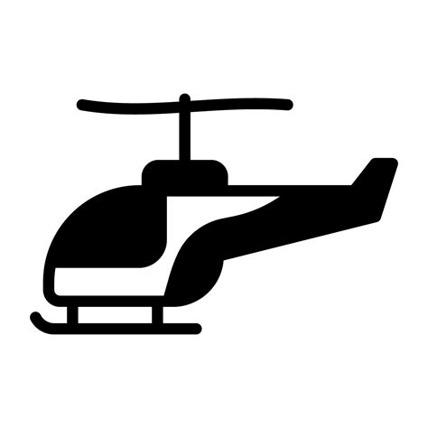 Solid Chopper Icon Vector Helicopter Vector 40203287 Vector Art At