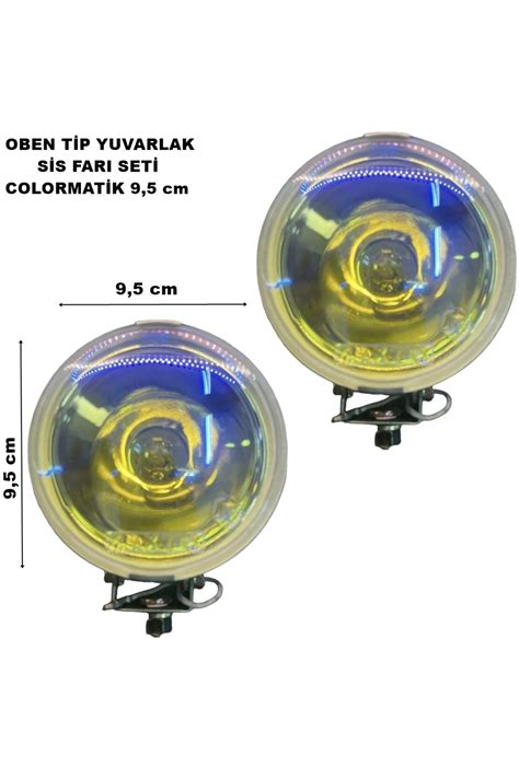 Genel Markalar Sis Lambası Set Oben Yuvarlak Colormatik 95 Cm Sis Farı