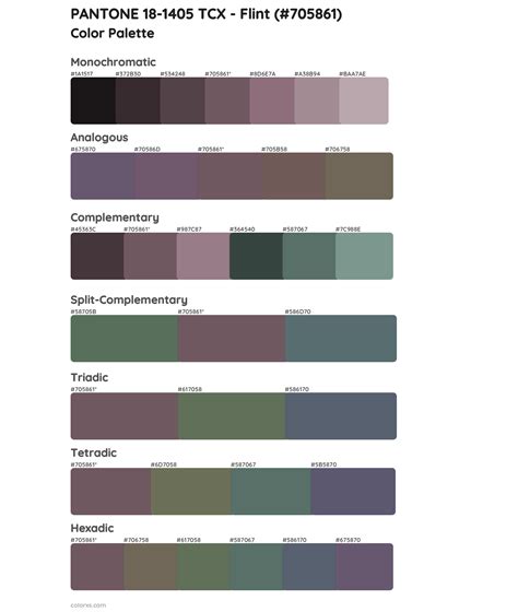 Pantone 18 1405 Tcx Flint Color Palettes Pantone 18 1405 Tcx Flint Color Palettes