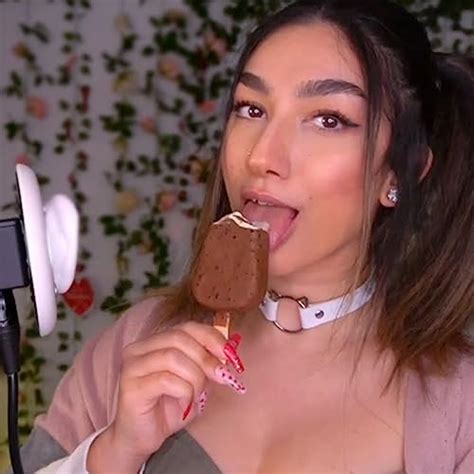 Ice Cream Licking Nibbling Salted Caramel Brownie By Asmr Leedah On