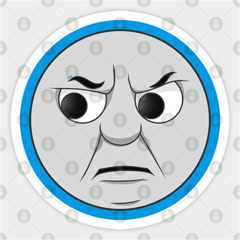 Thomas Grumpy Face Thomas Tank Engine Sticker Teepublic