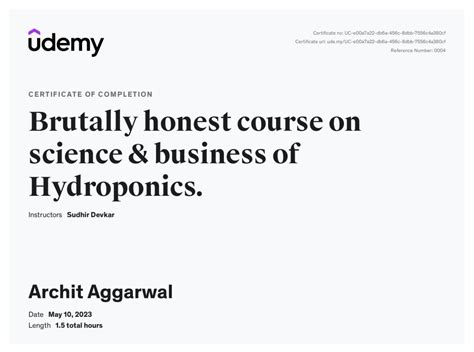 Archit Aggarwal 📈 On Linkedin Udemy Course Completion Certificate