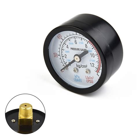 Air Compressor Pressure Gauge 13mm 14 For Bsp Thread 0 180 Psi 0 12bar