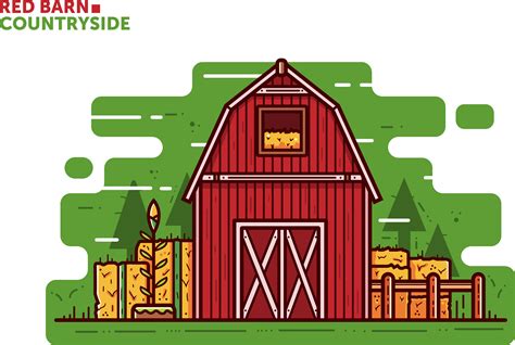 Cartoon Big Red Barn
