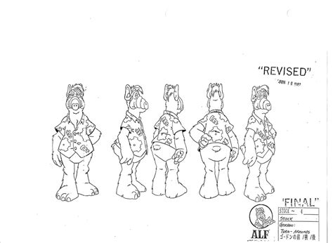 Alf The Animated Series 1987 89 Model Sheets Turnarounds