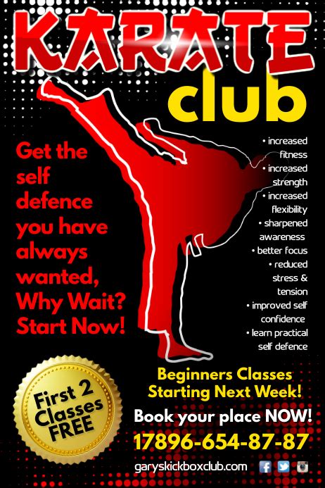 Karate Poster Template Postermywall Karate Poster Template Postermywall