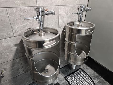 12 Beer Keg Urinal With Flusher Handmade From Real Keg Unique