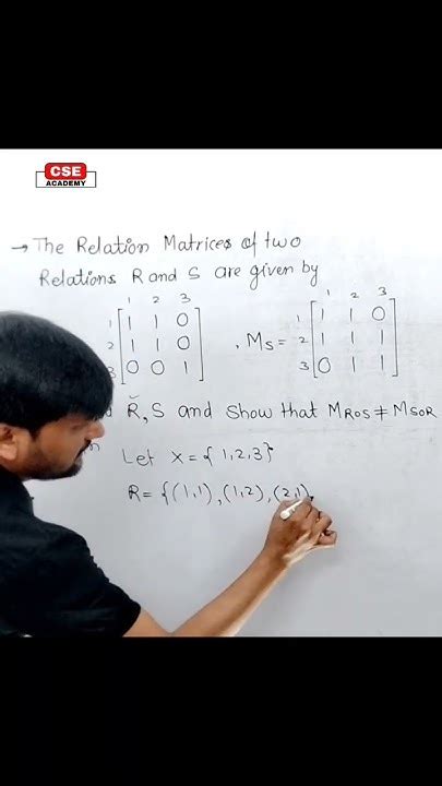 relation matrix composition in discrete mathematics inverse