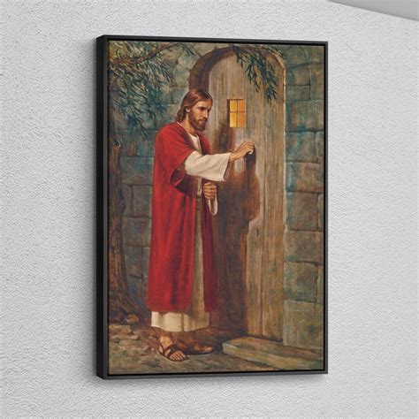 Jesus Knocking At The Door Icon Canvas Wall Art Jesus Knocking The