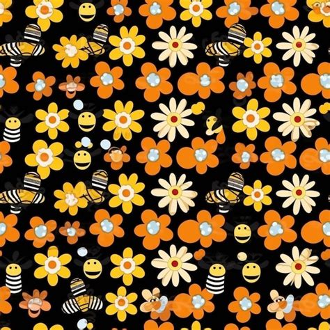 49000 Bee Flower Pattern Pictures