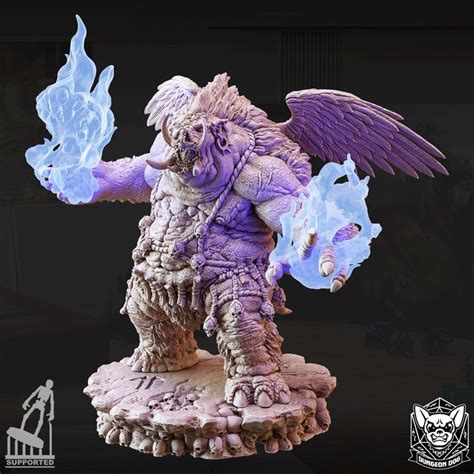 3d Printable Boar Demon Nalfeshnee Themed Nalfeshnee Inspired By